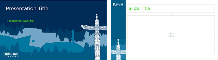 Highline College Communications and Marketing PowerPoint Templates