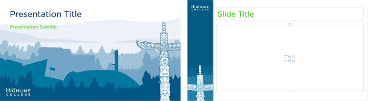 Highline College Communications and Marketing PowerPoint Templates
